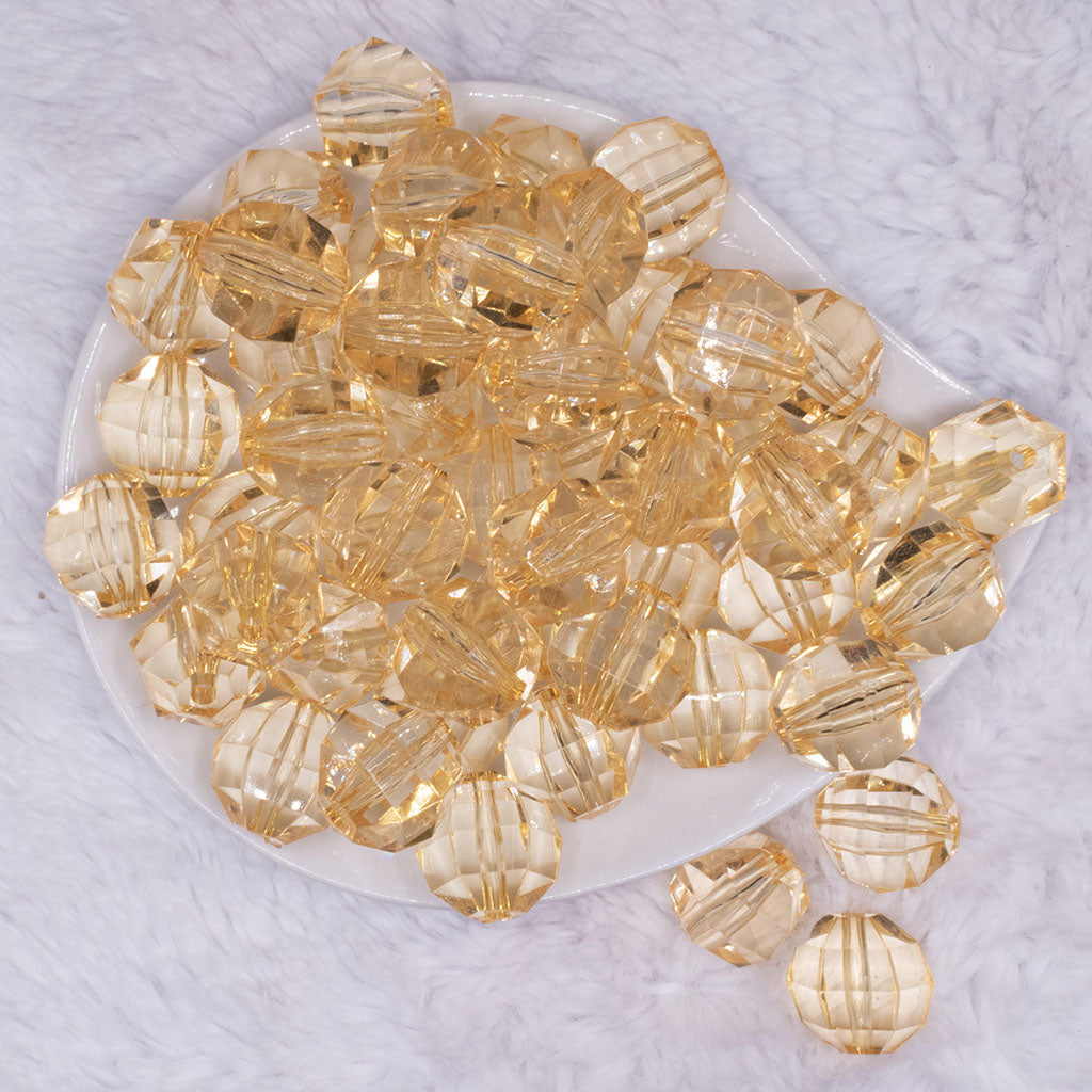 20mm Blonde Yellow Transparent Faceted Bubblegum Beads | The BumbleBead ... 20mm Blonde Yellow Transparent Faceted Bubblegum Beads | The BumbleBead ...