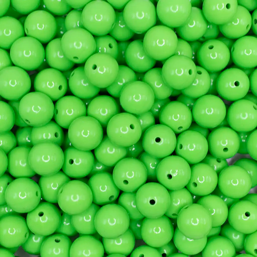 15mm Lime Green Liquid Style Silicone Bead | The BumbleBead Company