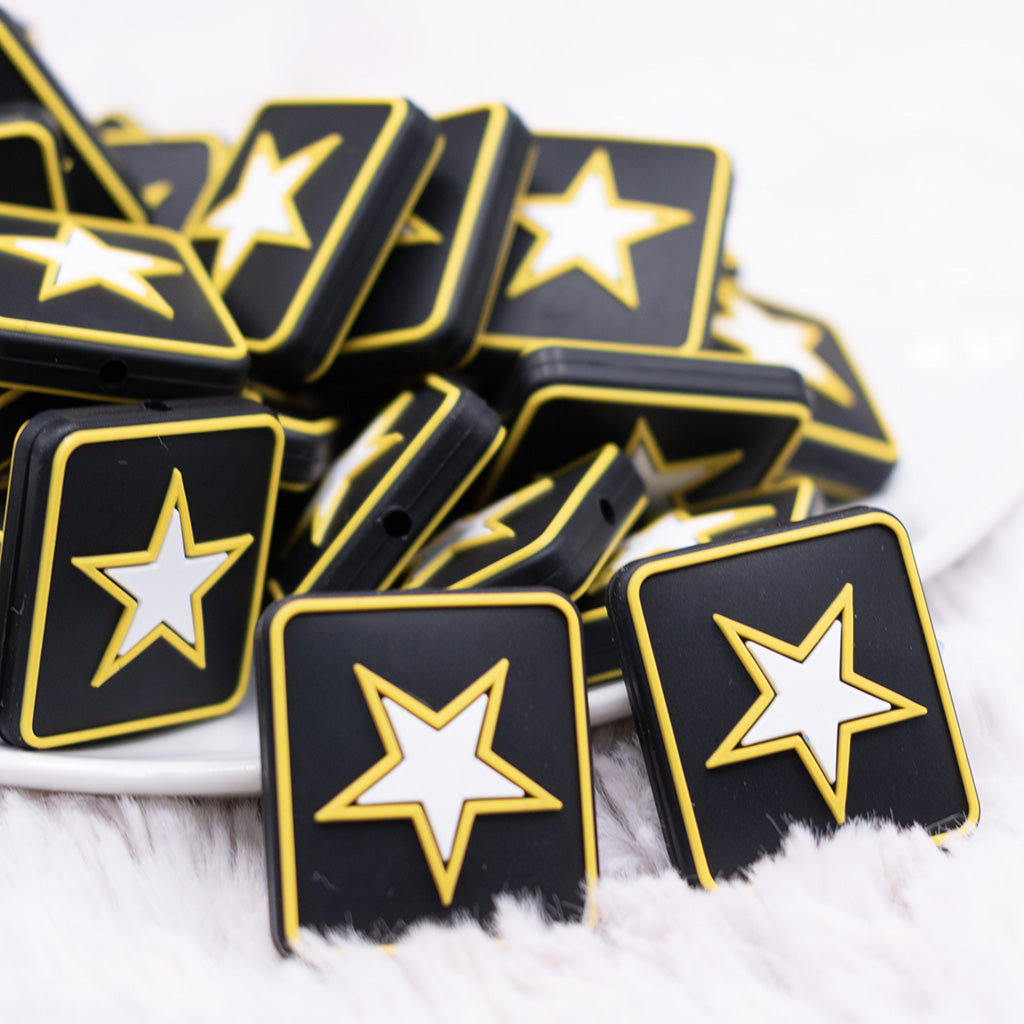 Army Silicone Focal Bead Accessory | The BumbleBead Company