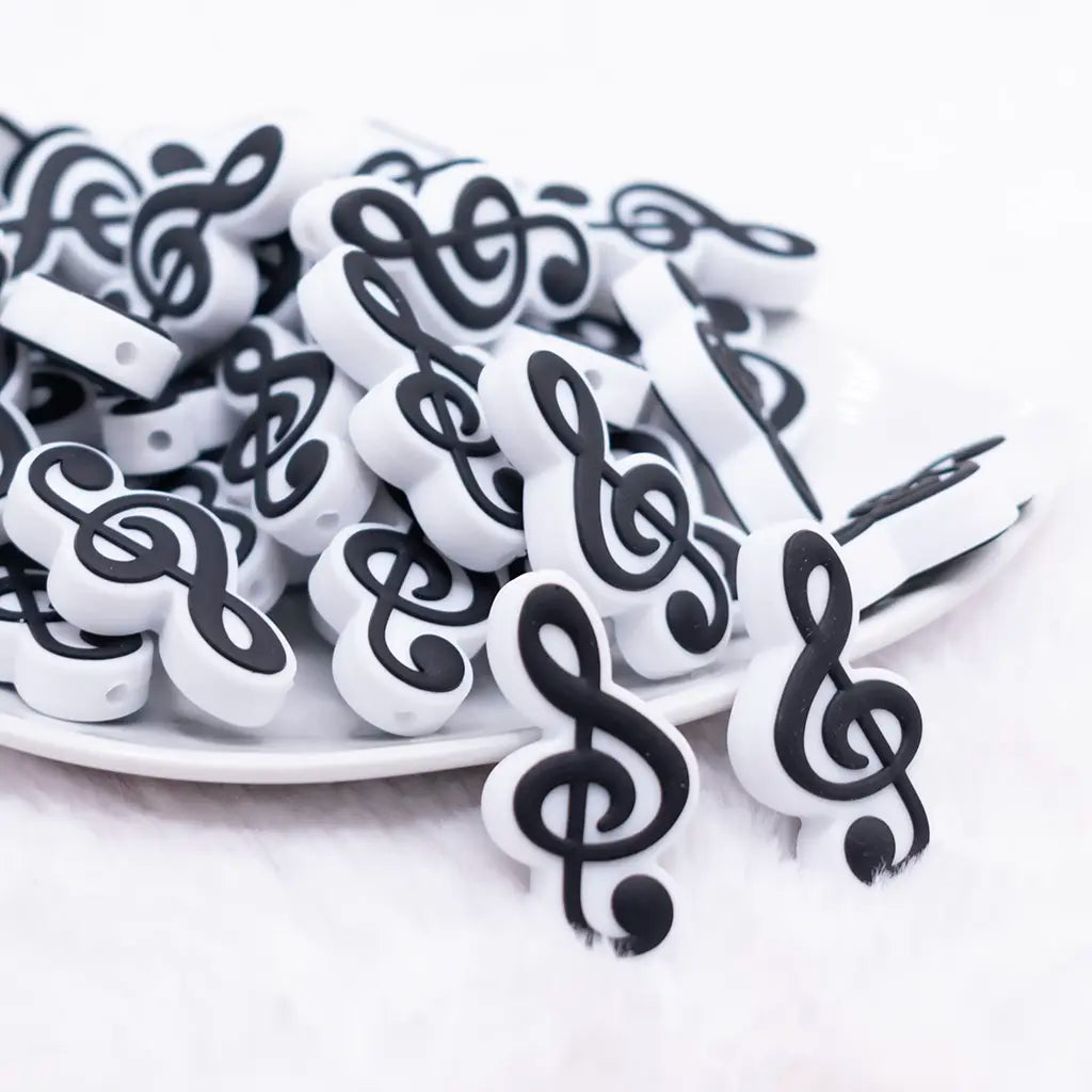 Music Note Silicone Focal Bead Accessory | The BumbleBead Company