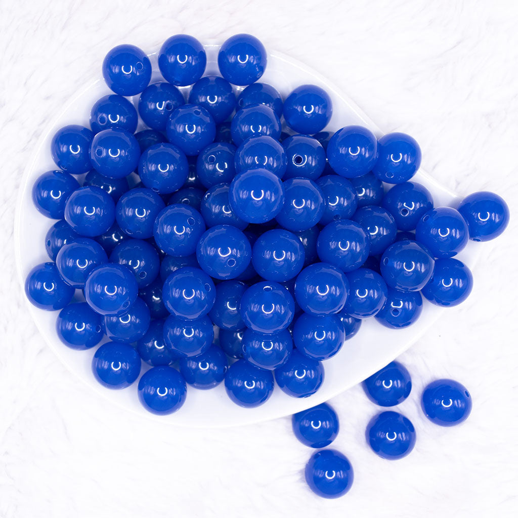 16mm Royal Blue "Jelly" Acrylic Chunky Bubblegum Beads | The BumbleBead ...