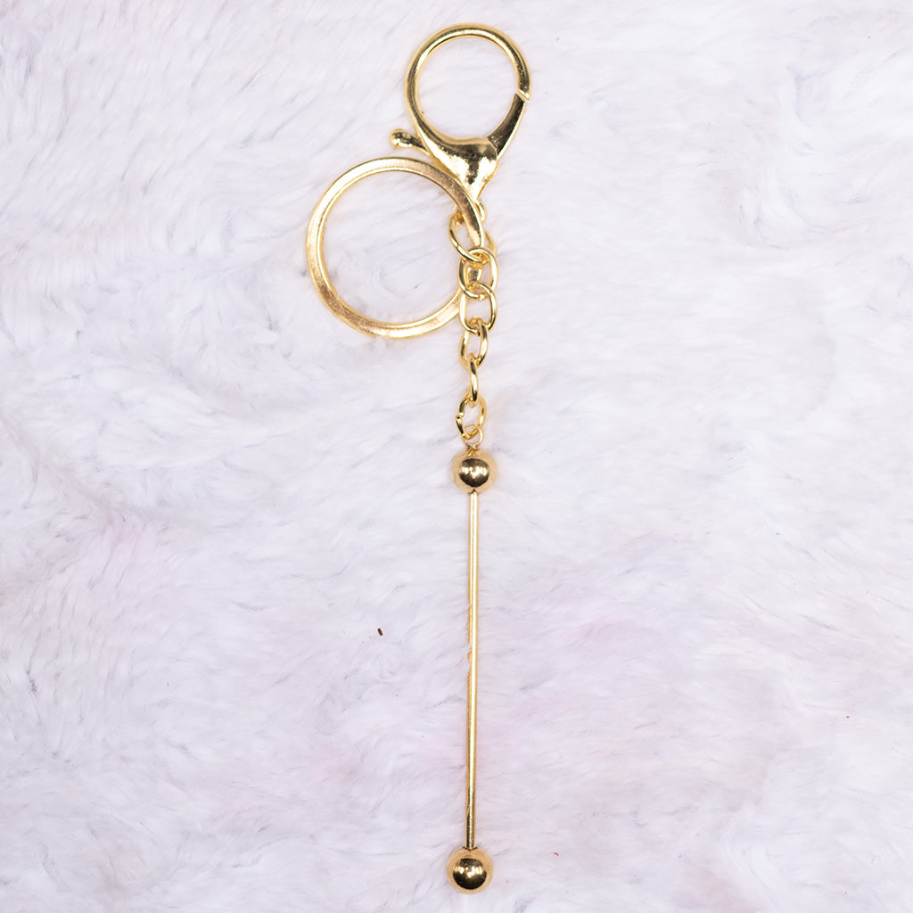 Gold Beadable Keychain | The BumbleBead Company