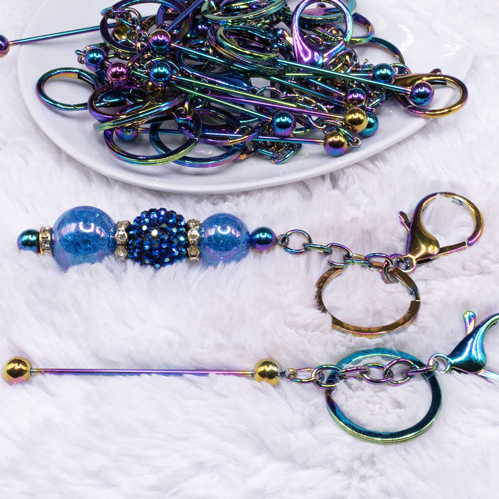 Neochrome Beadable Keychain | The BumbleBead Company
