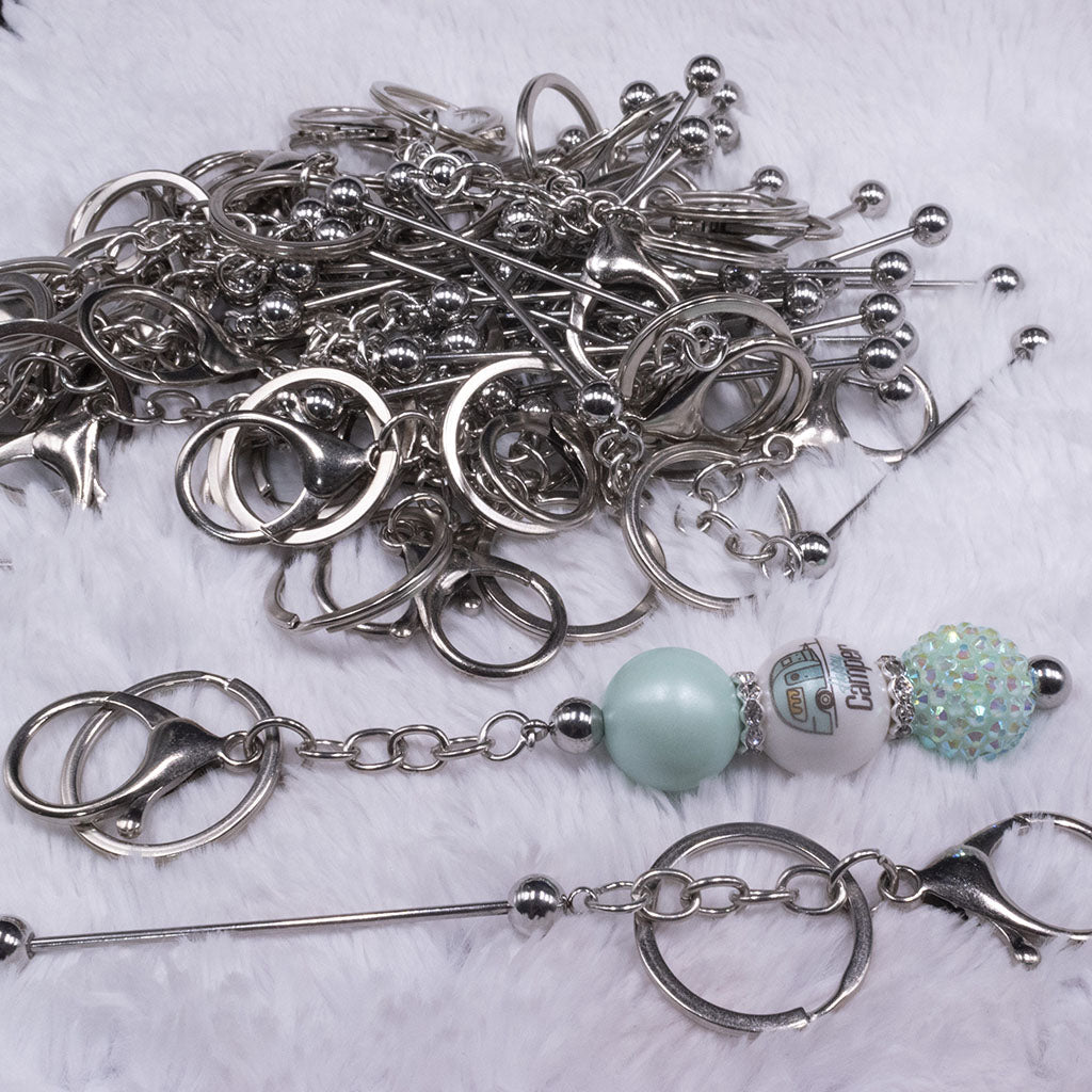 Silver Beadable Keychain | The BumbleBead Company