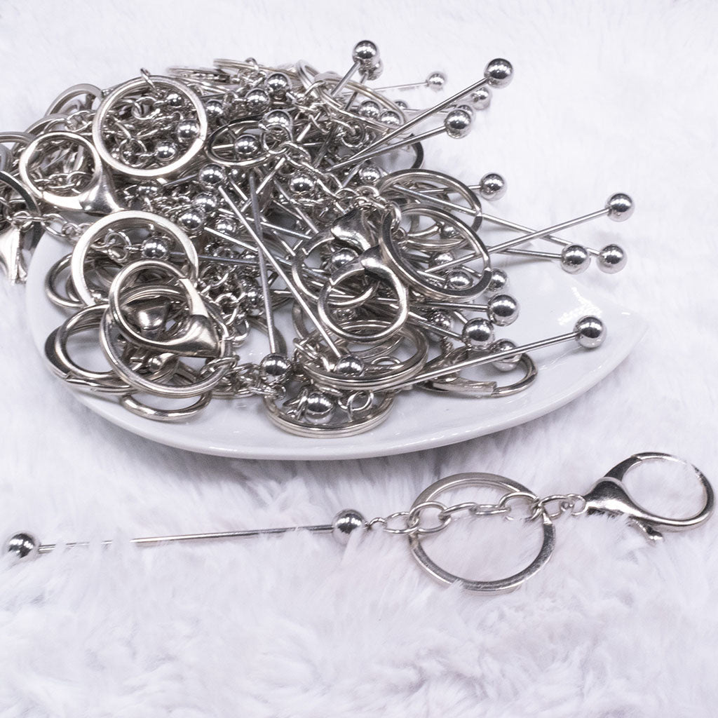 Silver Beadable Keychain | The BumbleBead Company